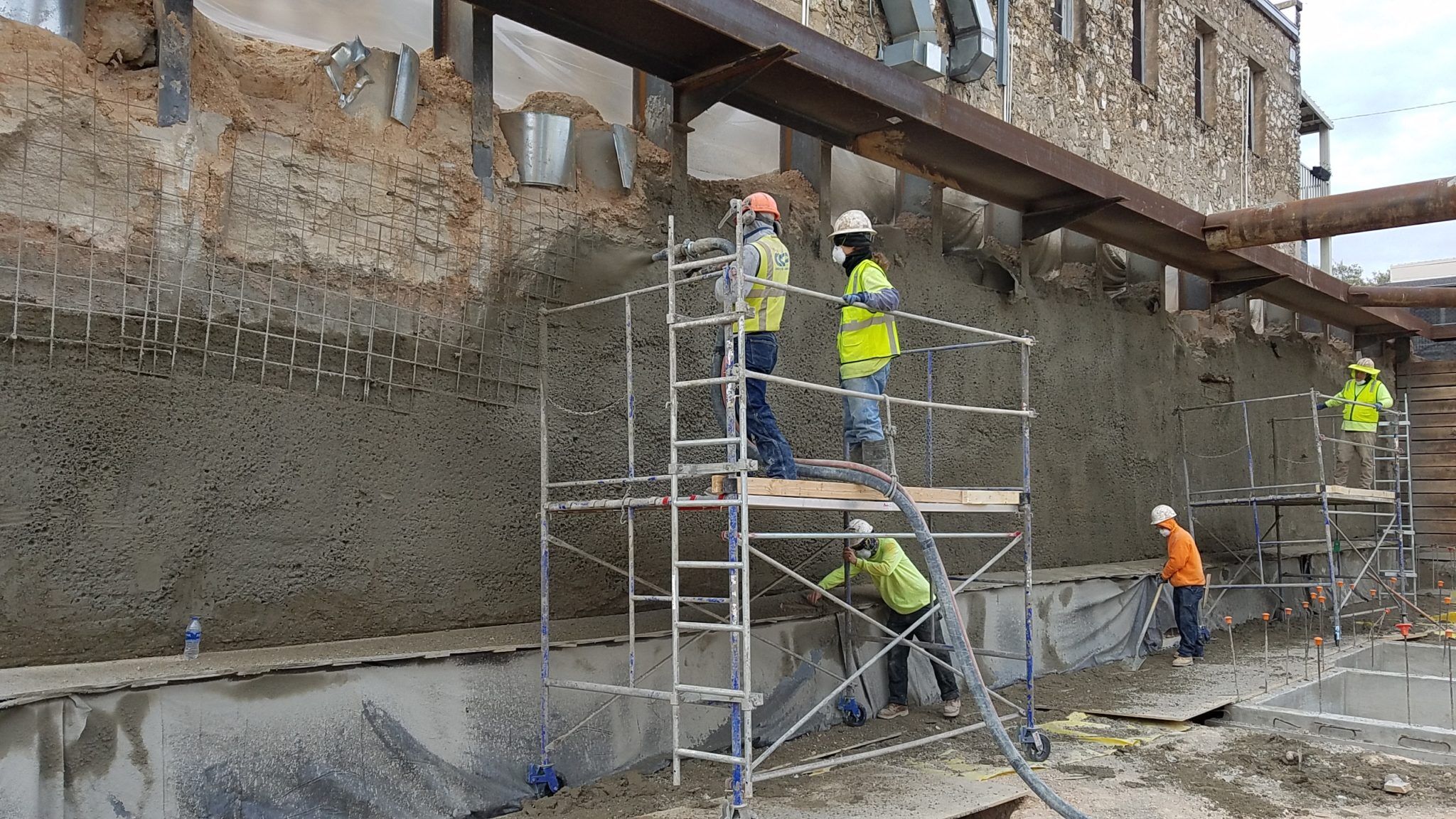 Structural Shotcrete Walls - CCP Shotcrete + Pumping